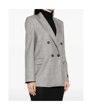 ERMANNO FIRENZE Checked Double-breasted Blazer