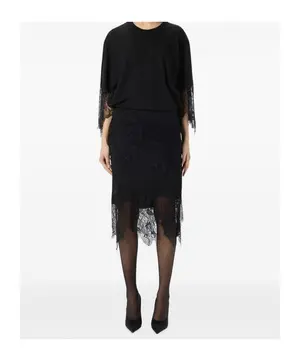 Blumarine Lace-detail Jersey Midi Dress