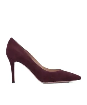 GIANVITO ROSSI Suede Heeled Pumps - Red