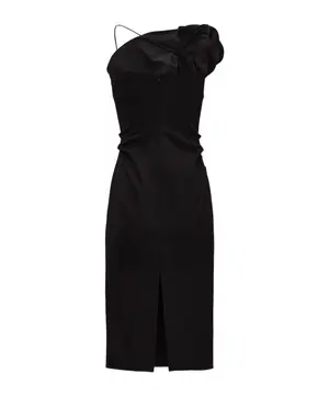 Magda Butrym Rosette-detail Ruched Midi Dress