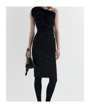 Magda Butrym Rosette-detail Ruched Midi Dress