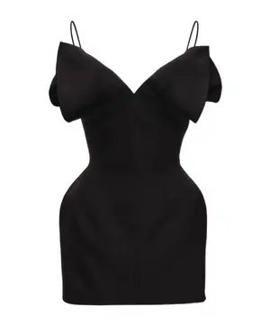 Magda Butrym V-neck Corset Mini Dress - Black