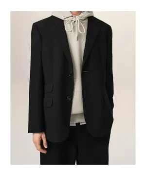 AMI Paris Single Breasted Straight-fit Blazer