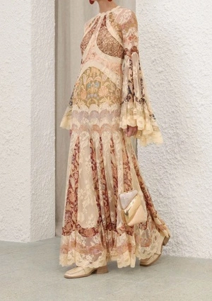 Zimmermann Lace Panel Midi Dress