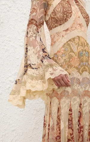 Zimmermann Lace Panel Midi Dress
