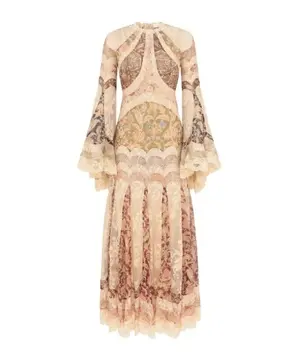 Zimmermann Valiant Panelled Gown - Nude