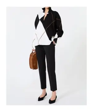 Max Mara Argyle Wool Yarn Sweater
