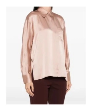 Vince Satin-finish Pocket-detail Shirt