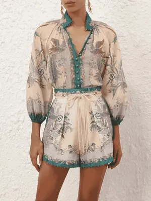 Zimmermann Stand-up Collar Shirt