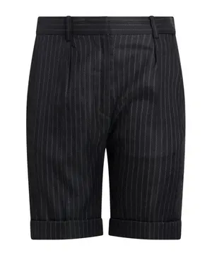 Isabel Marant Étoile Striped Wool Shorts - Black