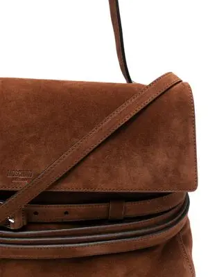 Moschino Belt-detail Suede Tote Bag
