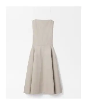 Jacquemus Paradiso Tiered Midi Dress - Light Beige