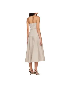 Jacquemus Paradiso Tiered Midi Dress - Light Beige
