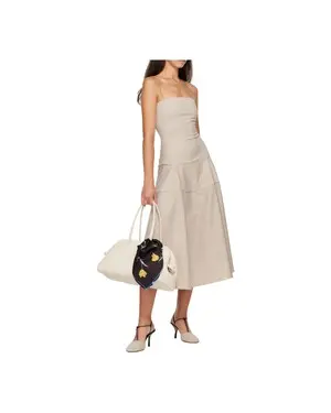 Jacquemus Paradiso Tiered Midi Dress - Light Beige