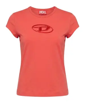 DIESEL® Solid-colored T-shirt - Red