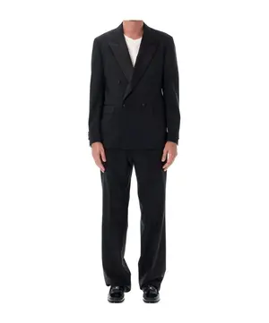 LARDINI Double-breasted Tailored Suit - Black