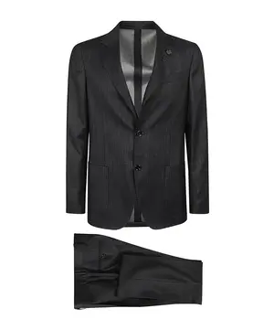 LARDINI Single-breasted Classic Suit - Black