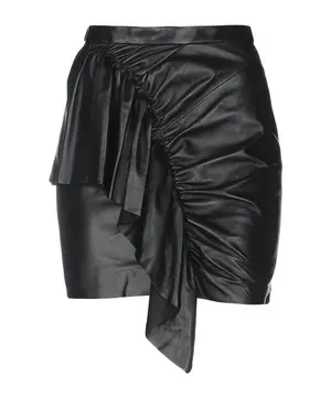 Isabel Marant Étoile Simple Solid-color Leather Skirt - Black