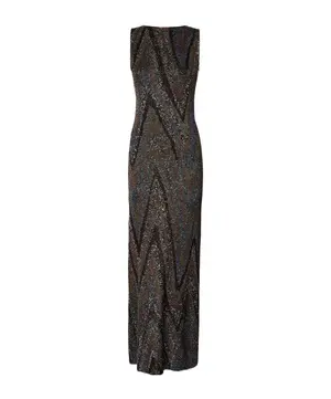 Missoni Sequin-embellished Zigzag-knit Dress - Brown