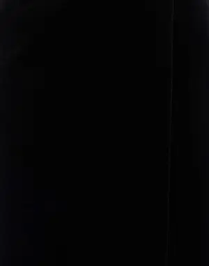 Saint Laurent Solid-color Velvet Midi Skirt