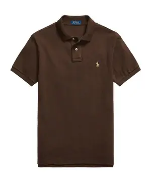 Polo Ralph Lauren Mesh Pony-embroidered Polo Shirt - Brown