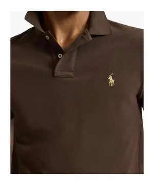 Polo Ralph Lauren Mesh Pony-embroidered Polo Shirt - Brown