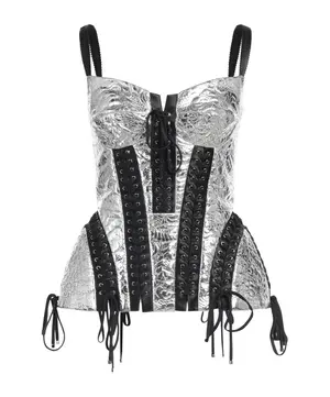Dolce & Gabbana Two-tone Metal Vest - Silver