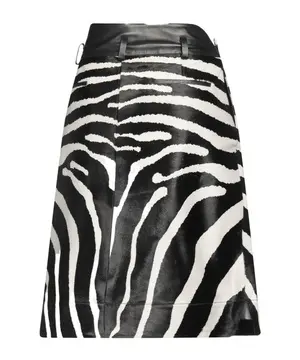 Jacquemus Zebra-print Umbrella Skirt - Black