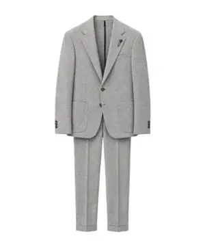LARDINI Lapel-collar Long-sleeve Suit Set - Gray