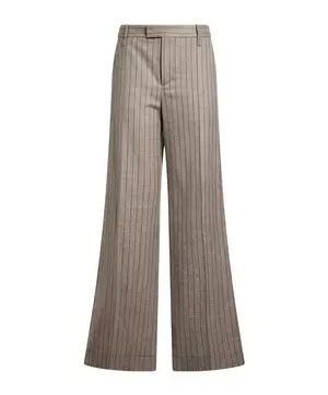 Brunello Cucinelli Oversized Striped Tailored Trousers - Grey