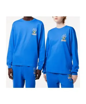 Lacoste Bright Crewneck Longsleeve Top - Blue