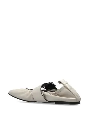 ALOHAS Sarea Buckle-fastening Ballet Flats - Off-white