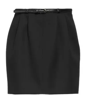 Saint Laurent Minimal Solidcolor Aline Skirt