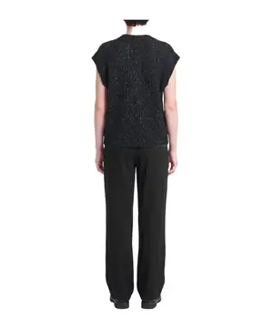 Max Mara Two-tone Knitted Sleeveless Top