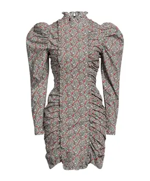 GANNI Minimal Woven Dress - Green