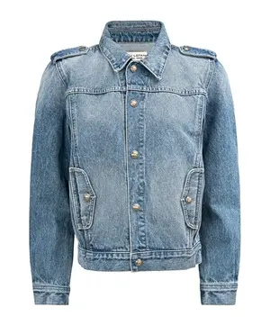 NILI LOTAN Long-sleeve Denim Jacket - Blue