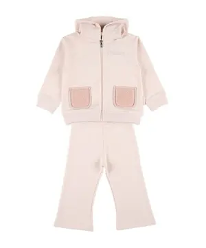 Moncler Logo-embroidered Fleece-pocket Tracksuit - Pink