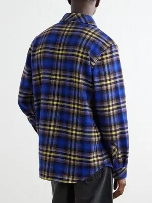 GOD'S TRUE CASHMERE Checked Cashmere Shirt - Blue