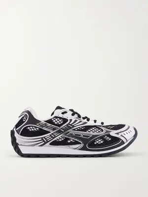 Bottega Veneta Orbit Metallic Mesh Sneakers - Black