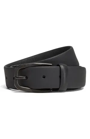 Zegna Leather Belt - Black