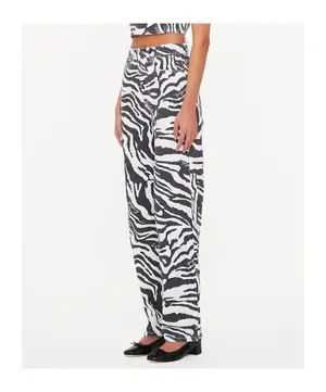 ROTATE BY BIRGER CHRISTENSEN Zebra Printed Straight Leg Jeans