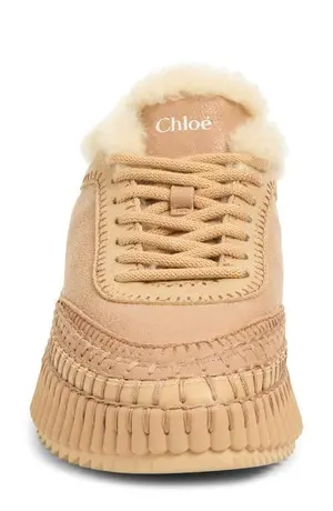 Chloé Nama Genuine Shearling Lined Sneaker