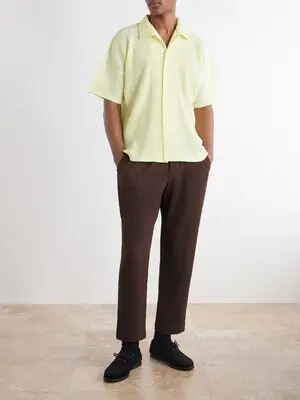 Issey Miyake August Pleated Shirt - Yellow