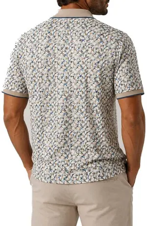 MACEOO Marthyr Performance Printed Polo - White