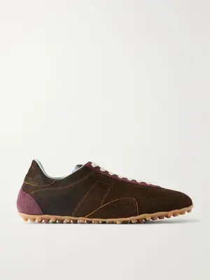 MAISON MARGIELA Sprinters Paneled Suede Sneakers - Brown