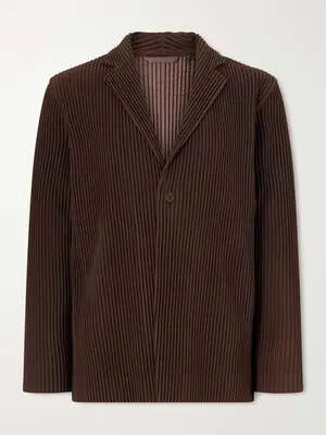 Issey Miyake Plissé Blazer - Brown