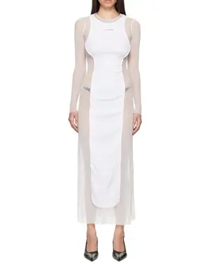 JEAN PAUL GAULTIER Tulle-panelled Dress
