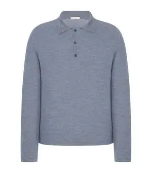 THE ROW Bertram Cashmere Long-sleeve Polo Shirt