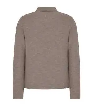 THE ROW Bertram Cashmere Long-sleeve Polo Shirt