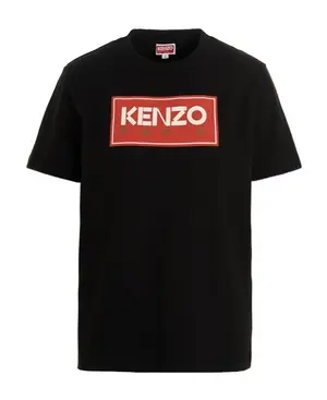 Kenzo Logo Printed Crewneck T-shirt - Black